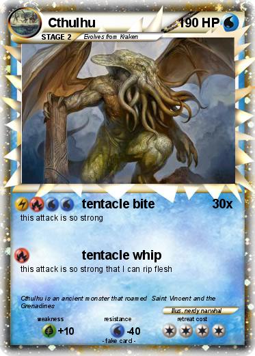 Pokémon Cthulhu 137 137 - tentacle bite - My Pokemon Card