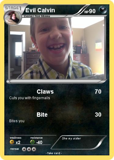Pokémon Evil Calvin - Claws - My Pokemon Card