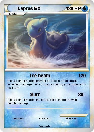 Pokémon Lapras EX 10 10 - Ice beam - My Pokemon Card