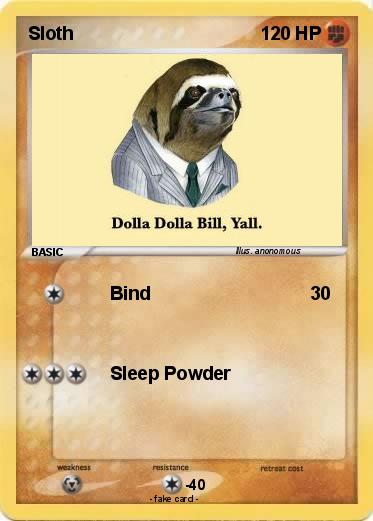 Pokémon Sloth 30 30 - Bind - My Pokemon Card