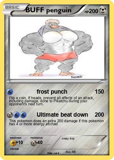Pokémon BUFF penguin - frost punch - My Pokemon Card