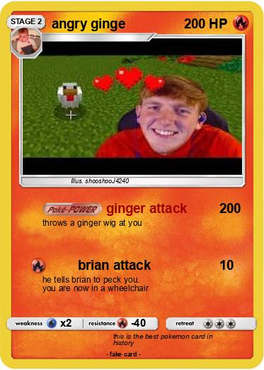 Pokémon angry ginge - ginger attack - My Pokemon Card