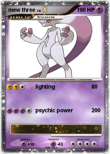 Pokémon mew three 115 115 - lighting - My Pokemon Card
