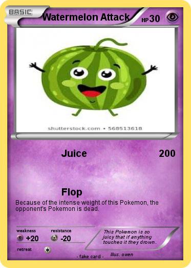 Pokémon Watermelon Attack - Juice - My Pokemon Card