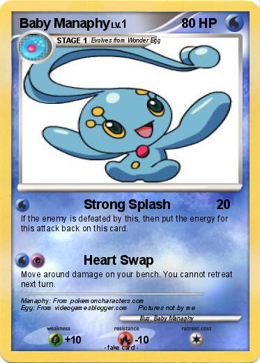 Pokémon Baby Manaphy 1 1 - Strong Splash - My Pokemon Card