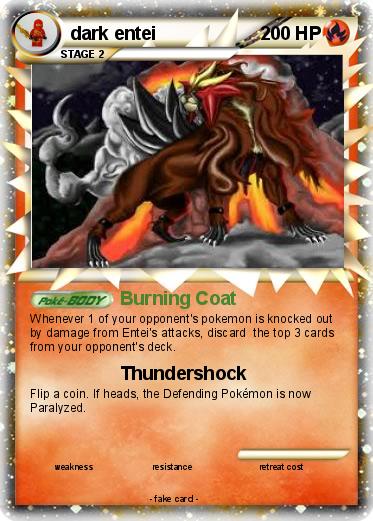 Pokémon dark entei 32 32 - Burning Coat - My Pokemon Card