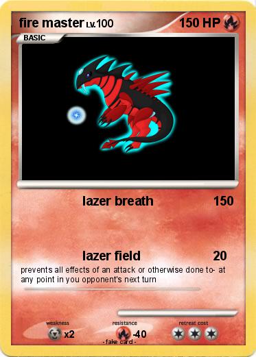 Pokémon fire master 19 19 - lazer breath - My Pokemon Card