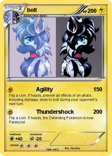 Pokémon bolt 288 288 - Agility - My Pokemon Card