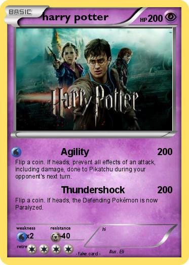Pokémon harry potter 2412 2412 - Agility - My Pokemon Card
