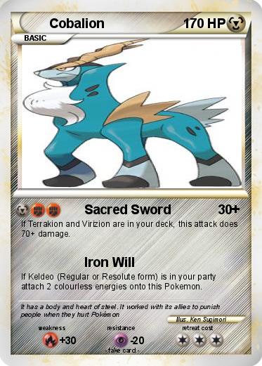 Pokémon Cobalion 192 192 - Sacred Sword - My Pokemon Card