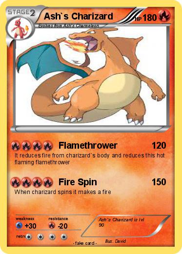 Pokémon Ash s Charizard 79 79 - Flamethrower - My Pokemon Card