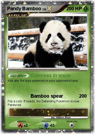 Pokémon Pandy Bamboo - Cuteness in snow - My Pokemon Card