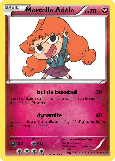 Pokémon Mortelle Adele 4 4 - bat de baseball - Ma carte Pokémon
