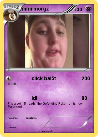 Pokémon mini morgz - click bai5t - My Pokemon Card