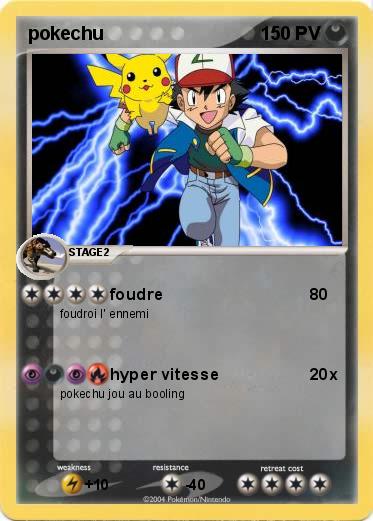 Pokémon pokechu - foudre - Ma carte Pokémon