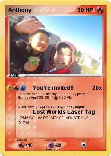 Pokémon Anthony 1314 1314 - You're invited!! - My Pokemon Card