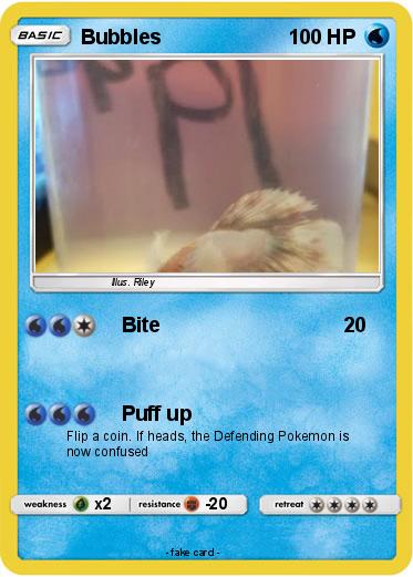 Pokémon Bubbles 289 289 - Bite - My Pokemon Card
