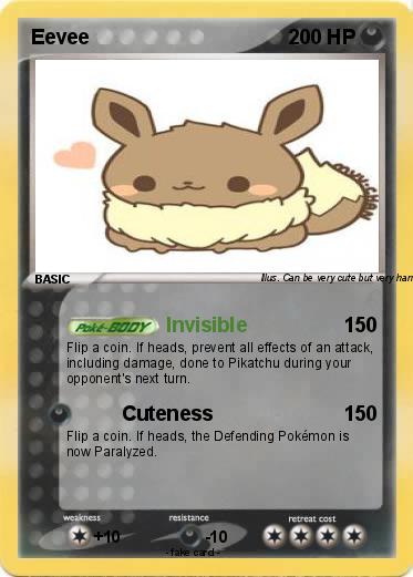 Pokémon Eevee 1816 1816 - Invisible - My Pokemon Card
