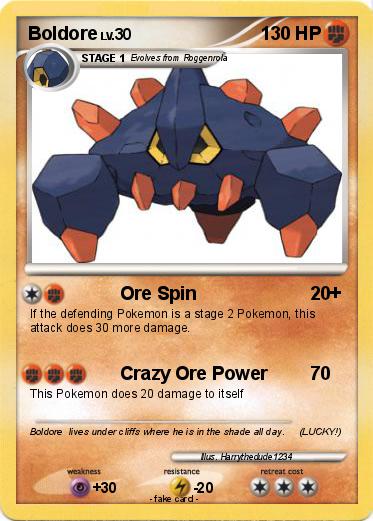 Pokémon Boldore 33 33 - Ore Spin - My Pokemon Card