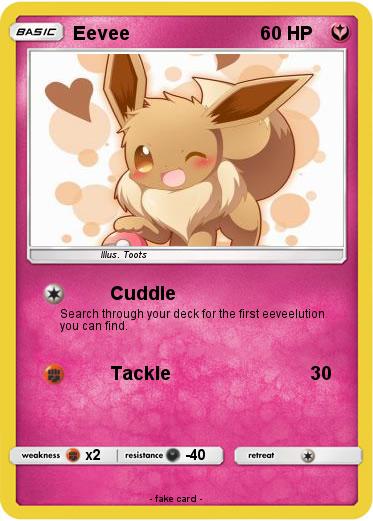 Pokémon Eevee 2033 2033 - Cuddle - My Pokemon Card
