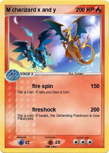 Pokémon M charizard x and y 9 9 - fire spin - My Pokemon Card