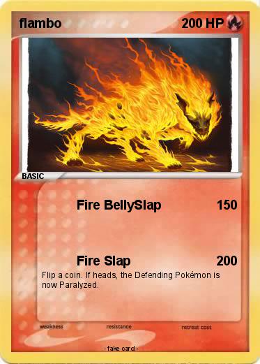 Pokémon flambo 30 30 - Fire BellySlap - My Pokemon Card