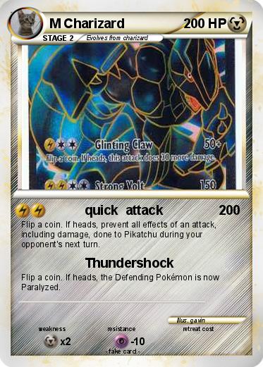 Pokémon M Charizard 1010 1010 - quick attack - My Pokemon Card