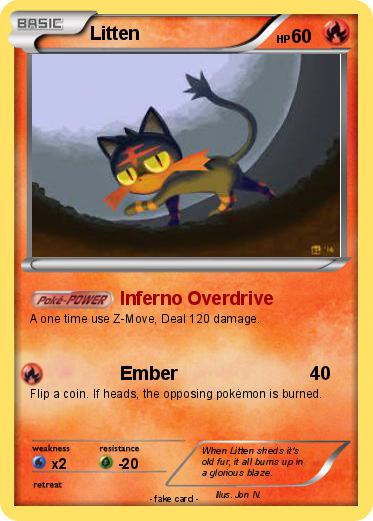 Pokémon Litten 81 81 - Inferno Overdrive - My Pokemon Card