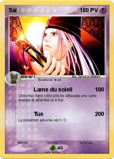 Pokémon Sai 67 67 - Lame du soleil - Ma carte Pokémon