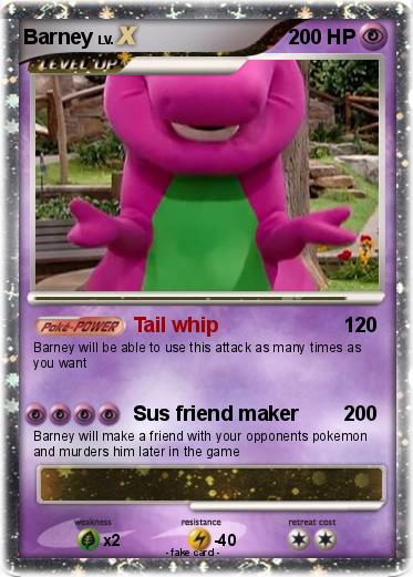 Pokémon Barney 987 987 - Tail whip - My Pokemon Card
