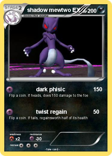 Pokémon shadow mewtwo EX 3 3 - dark phisic - My Pokemon Card