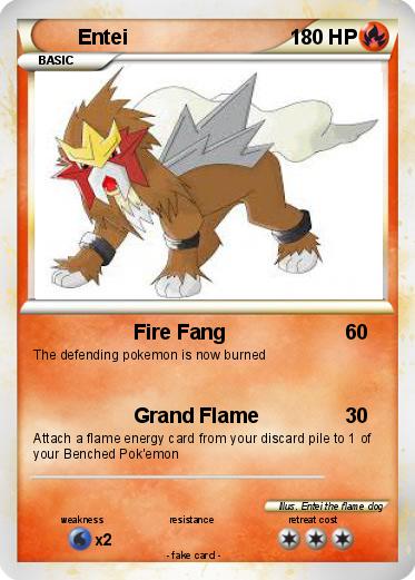Pokémon Entei 1910 1910 - Fire Fang - My Pokemon Card