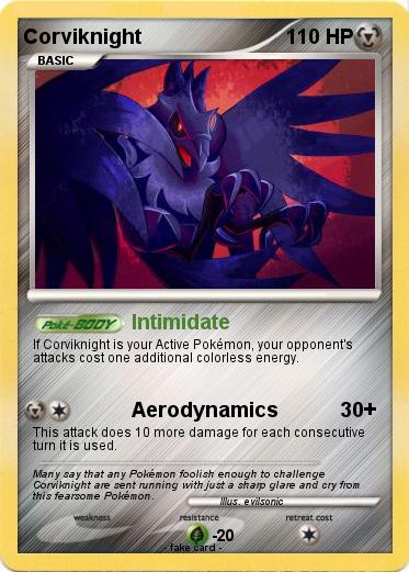 Pokémon Corviknight 1 1 - Intimidate - My Pokemon Card