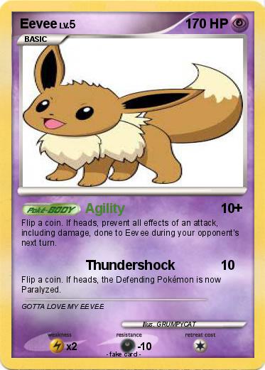 Pokémon Eevee 1190 1190 - Agility - My Pokemon Card