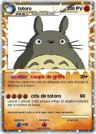 Pokémon totoro 65 65 - coups de griffe - Ma carte Pokémon