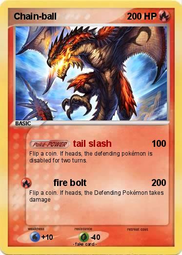 Pokémon Chain ball - tail slash - My Pokemon Card