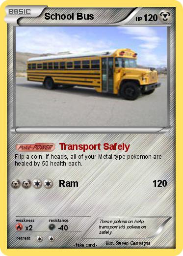 Pokémon School Bus 11 11 - Transport Safely - My Pokemon Card