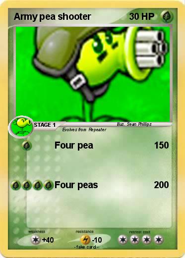 Pokémon Army pea shooter 2 2 - Four pea - My Pokemon Card