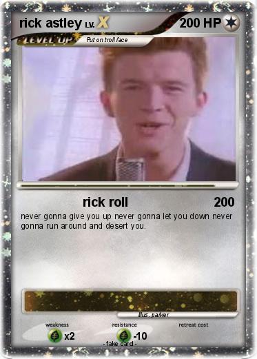 Pokémon rick astley 144 144 - rick roll - My Pokemon Card