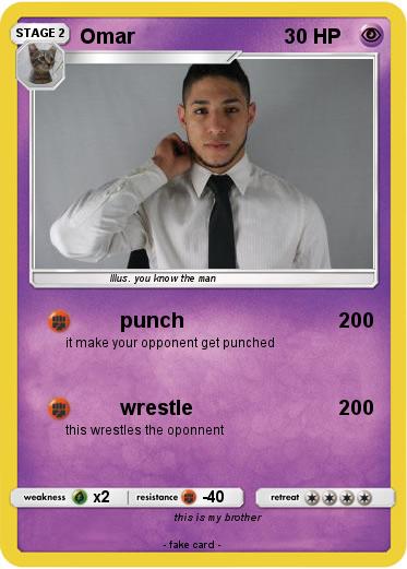 Pokémon Omar 156 156 - punch - My Pokemon Card