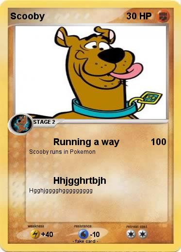 Pokémon Scooby 282 282 - Running a way - My Pokemon Card