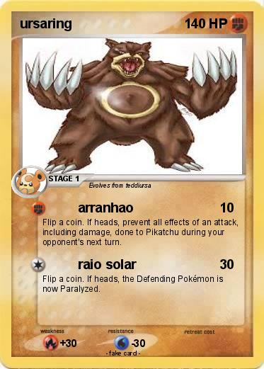 Pokémon ursaring 71 71 - arranhao - My Pokemon Card