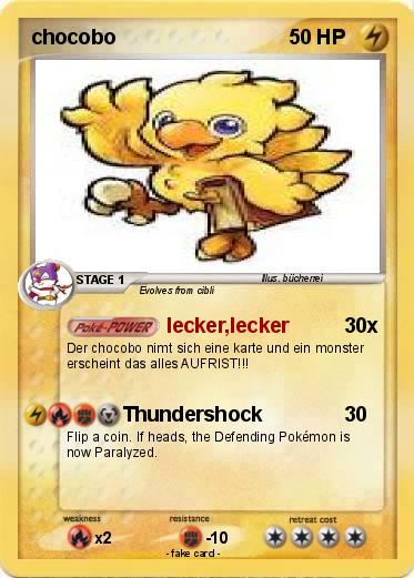 Pokémon chocobo 42 42 - lecker,lecker - My Pokemon Card