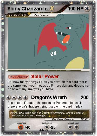 Pokémon Shiny Charizard 187 187 - Solar Power - My Pokemon Card