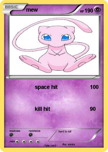 Pokémon mew 5388 5388 - space hit - My Pokemon Card