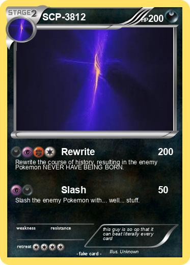Pokémon SCP 3812 3812 - Rewrite - My Pokemon Card