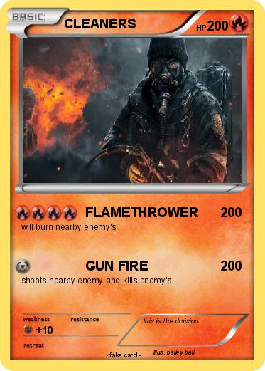 Pokémon CLEANERS - FLAMETHROWER - My Pokemon Card