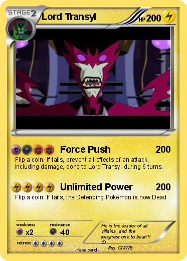 Pokémon Lord Transyl - Force Push - My Pokemon Card