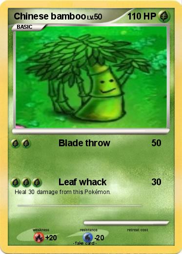 Pokémon Chinese bamboo - Blade throw - My Pokemon Card