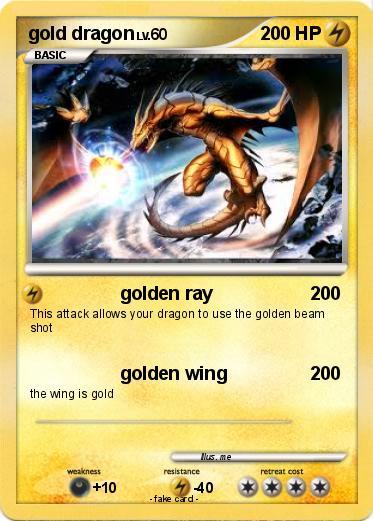 Pokémon gold dragon 24 24 - golden ray - My Pokemon Card